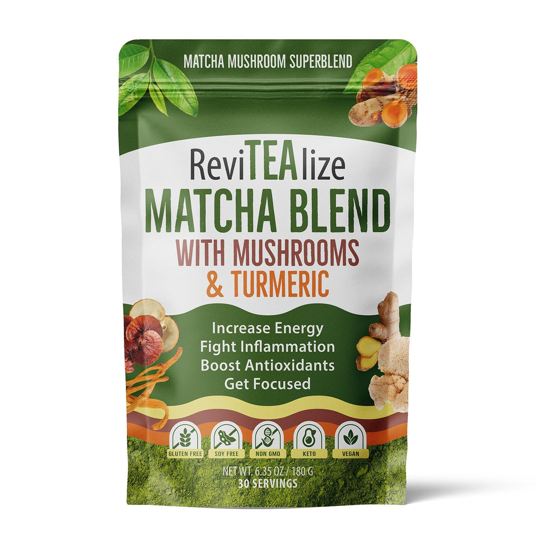 ReviTEAlize Matcha Mushroom Powder Latte